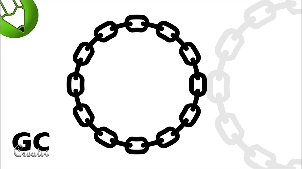 Logo For Unity | Chain Logo Designing in Coreldraw | Chain Border Design | GC Creativ - YouTube