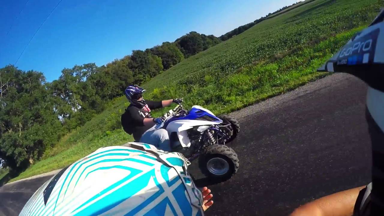 Trx 450 vs Raptor700 Drag - YouTube