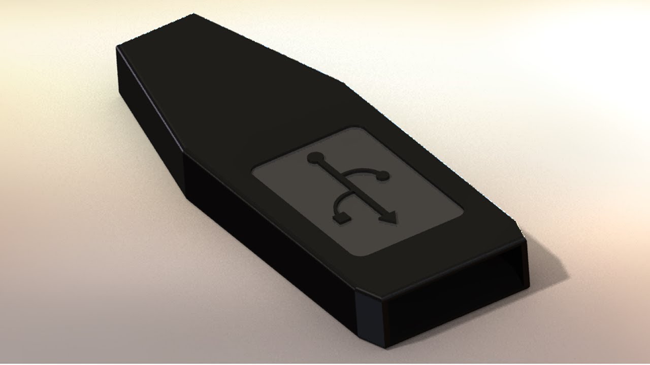 SolidWorks P Tutorial #68: USB housing (4 the USB socket) - YouTube