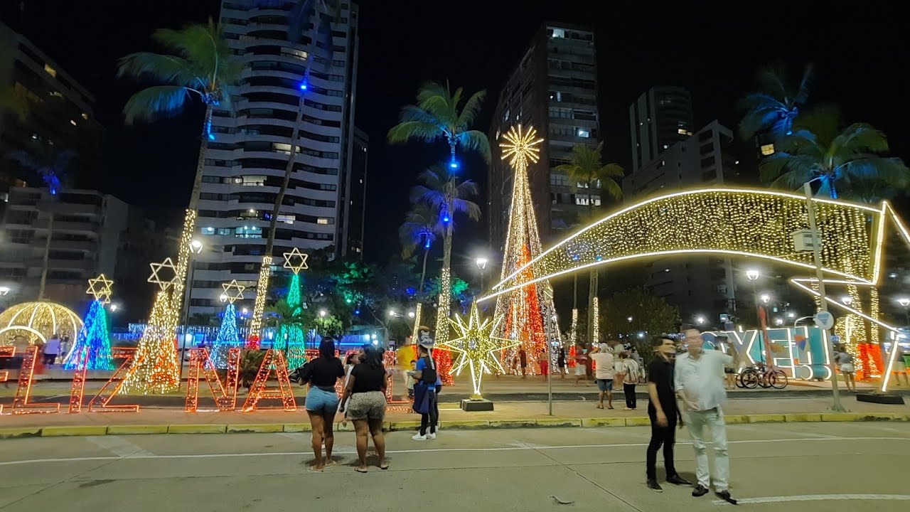 RECIFE A NOITE DECORAÇÃO DE NATAL SEGUNDO JARDIM BOA VIAGEM DEZEMBRO ...