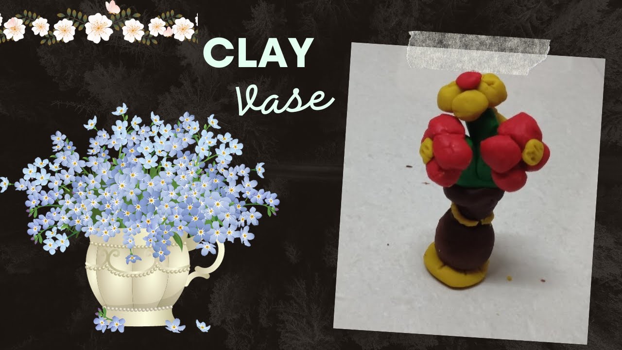 Creating Stunning Clay Vase with Lifelike Flowers | DIY Pottery Art ...