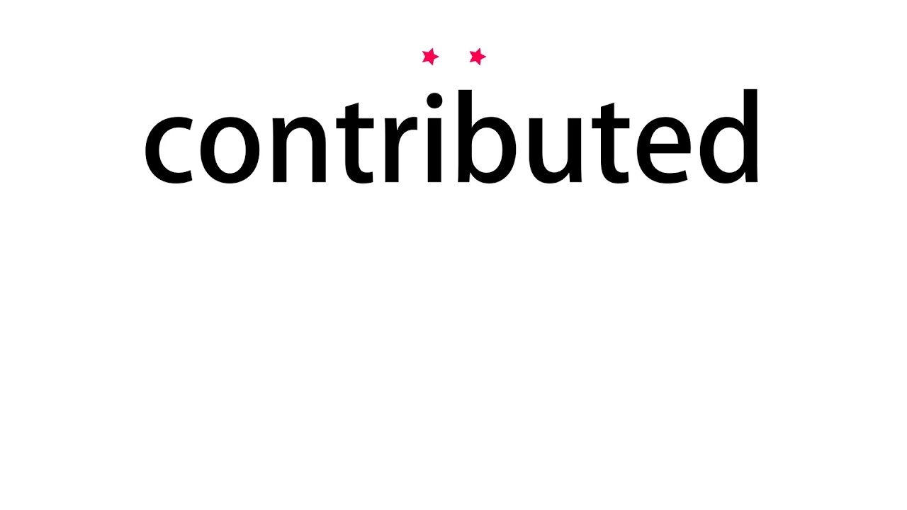 How to pronounce contributed - Vocab Today - YouTube