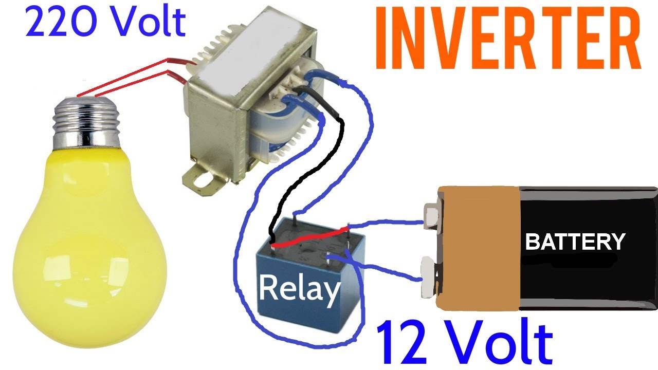 INVERTER | How To Make Inverter With Relay 12 Volt Dc to Ac 220 Volt ...