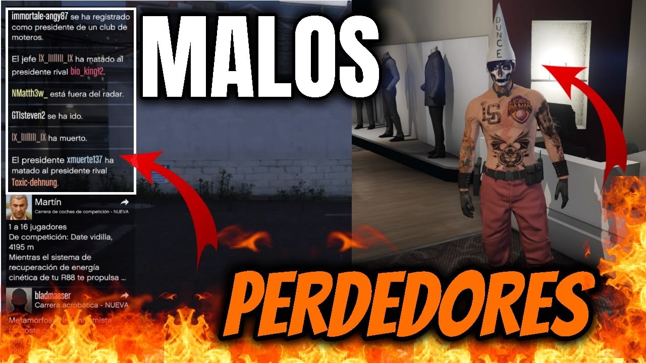 JUGAR en MALOS PERDEDORES|EL INFIERNO🔥 de GTA5 ONLINE|COMPARACIÓN y ...