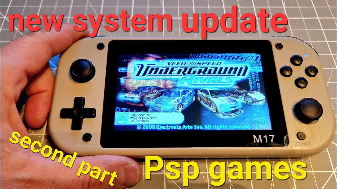 M17 handheld new system update testing Psp games - YouTube