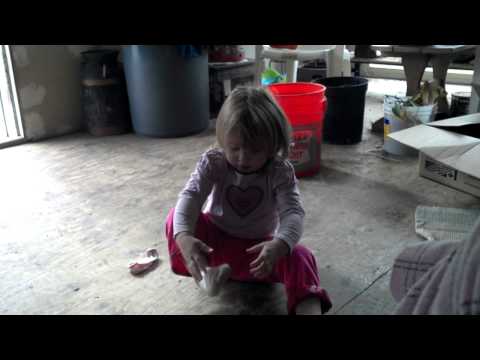 Aleara taking off her socks ! So funny & cute (: