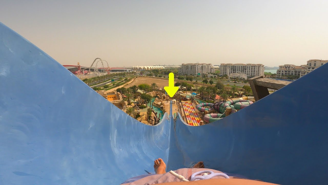 HIGHEST WATER SLIDE in YAS WATERWORLD - YouTube