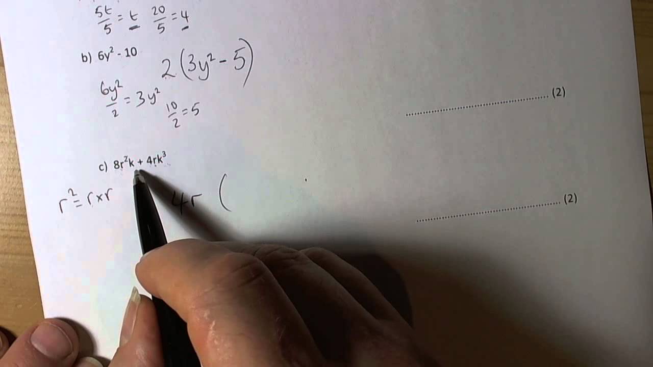 Factorising into a single bracket 10A2 - YouTube