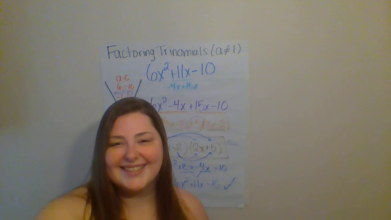 Factoring Trinomials when a is not 1 - YouTube