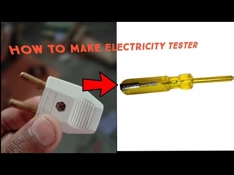 How to make electricity tester at home ,from two pin plug - YouTube