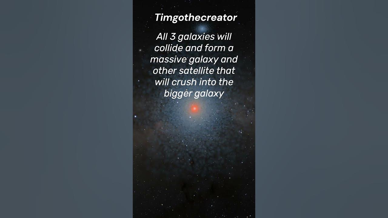 3-way Galaxy collision/100k particles #spacesim - YouTube