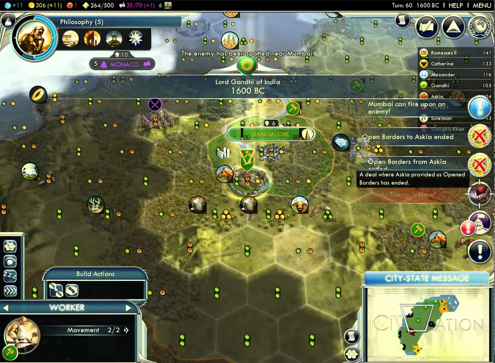 Let's Play Civ 5 - India - Episode 1 Part 5 - YouTube