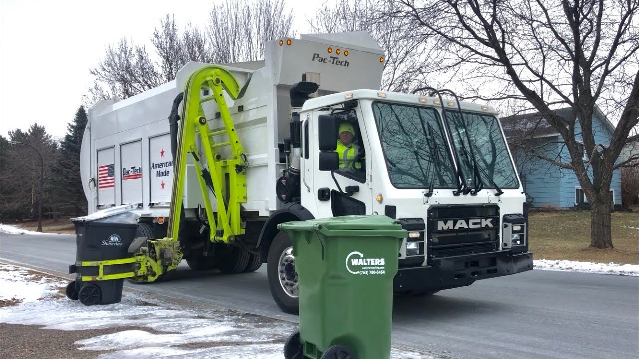 Mack LR Pac-Tech Garbage Truck - YouTube