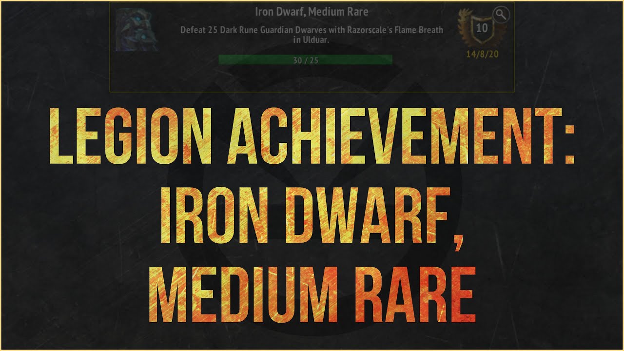 World Of Warcraft - Retail - WOTLK - Iron Dwarf, Medium Rare - YouTube