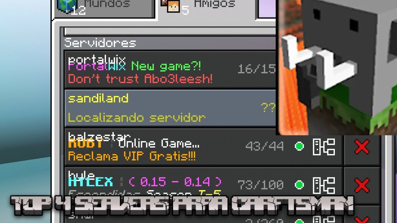 top 4 mejores servidores para survival y minigames para Craftsman 0.15.10 #craftsman - YouTube