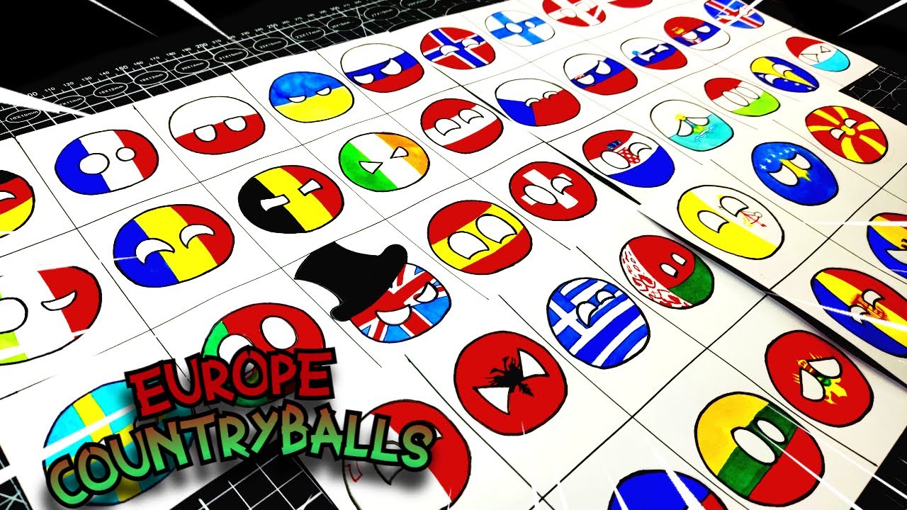 DIBUJO A TODOS LOS COUNTRYBALLS de EUROPA ( COMPLETO ) 😱 DRAWING ...