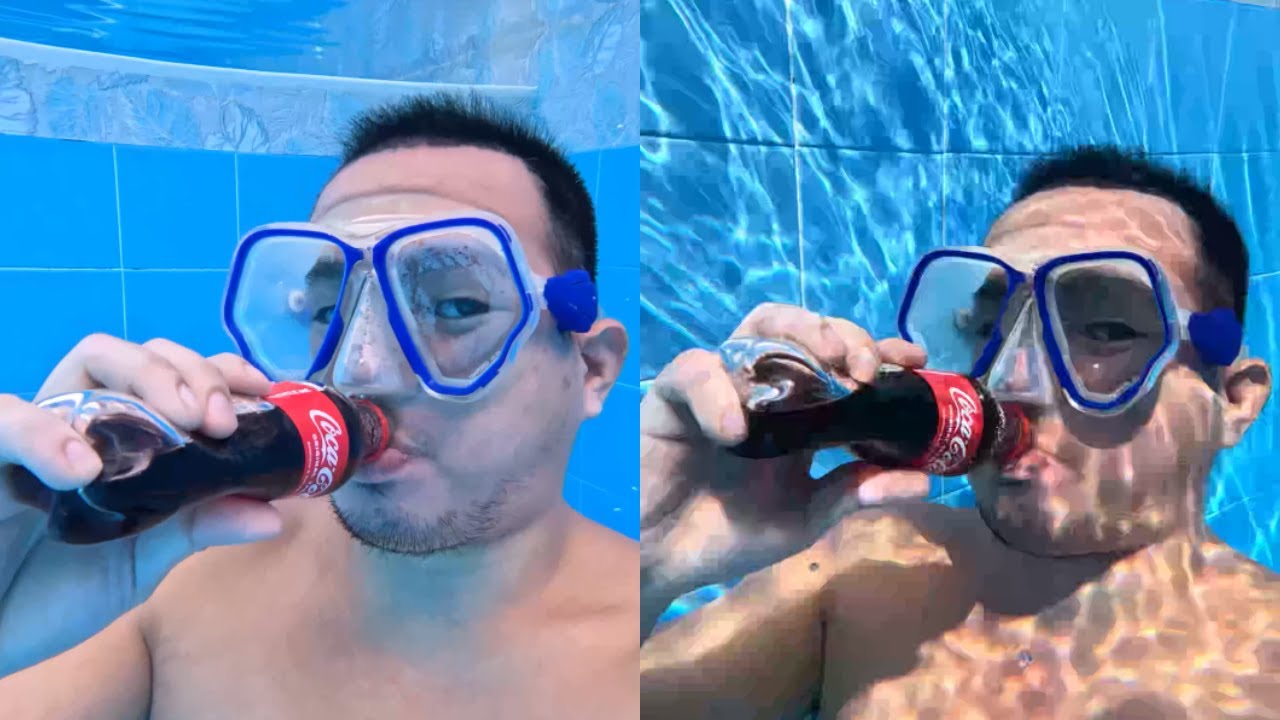 (UNCUT) Coke vs Coke Drink & Burp Underwater - YouTube