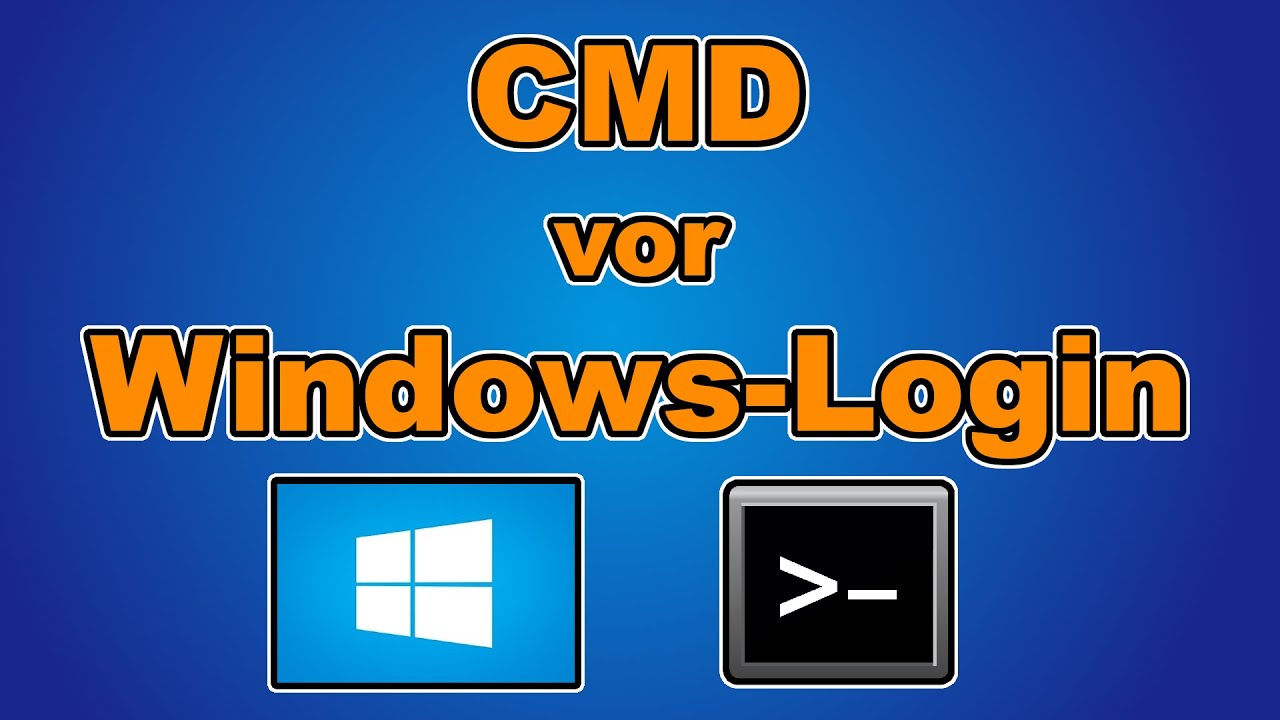 So öffnest du CMD im Login-Screen - YouTube