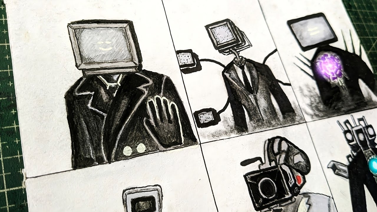 [Drawing] Tv Man Power Level VS Cameraman Power Level / Skibidi Toilet ...