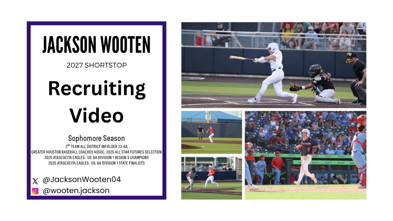 Jackson Wooten 2027 Shortstop - Sophomore Season Recruiting Video ...