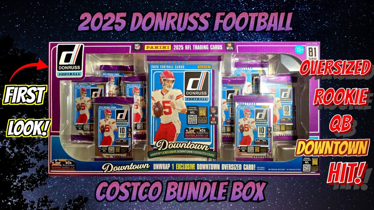 🚨First Look👀 - 2025 DONRUSS NFL FOOTBALL COSTCO BUNDLE BOX. Big rookie ...