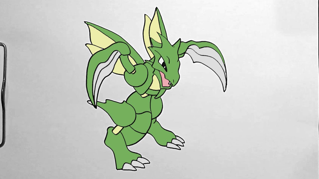 How to Draw SCYTHER | POKEMON CHARACTER - YouTube