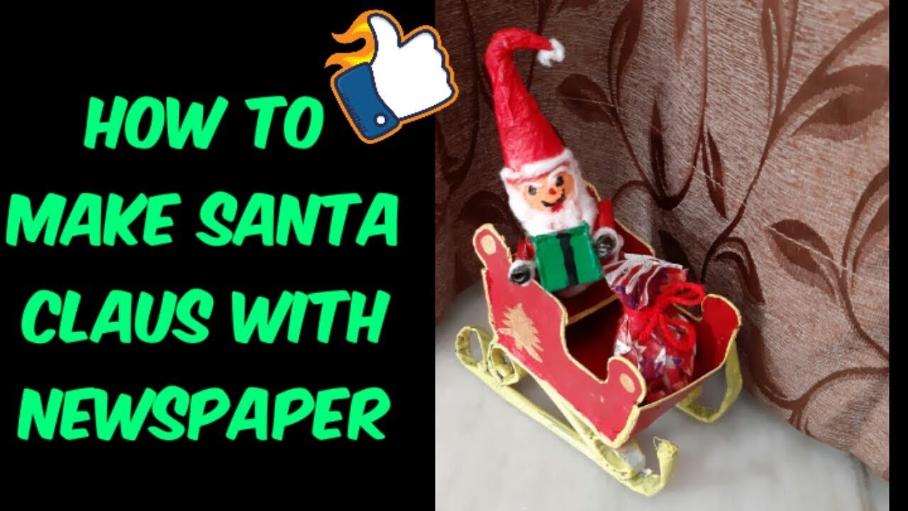 How to make santa claus with newspaper / Vlogmas day 12 - 113 - YouTube