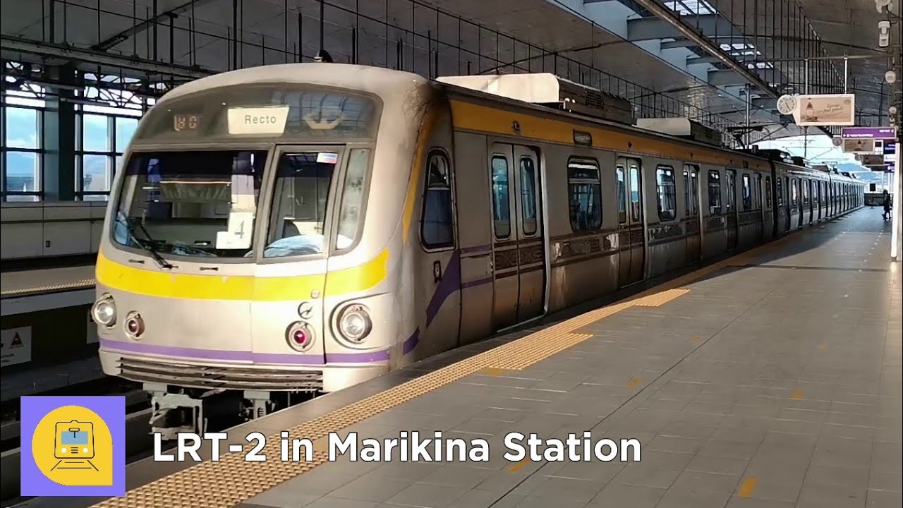 LRT-2 in Marikina-Pasig Station - YouTube