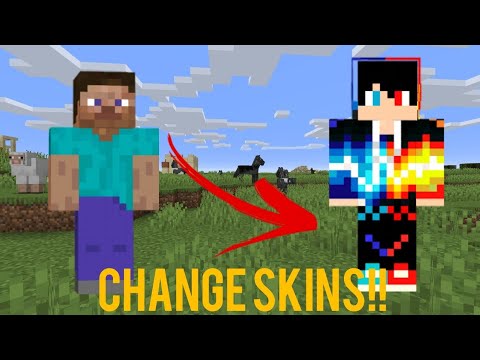 How to change Skins in Minecraft (PE,Bedrock) - YouTube