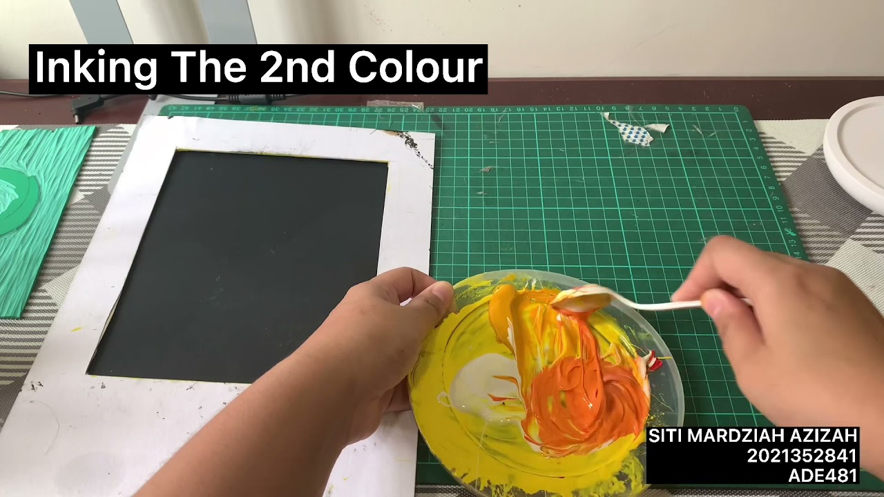 Inking, Printing & Drying The 2nd Colour - YouTube