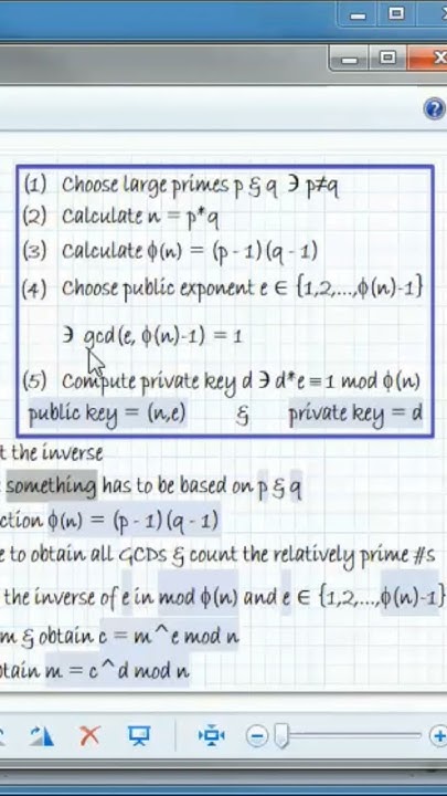Steps in RSA Algorithm - YouTube