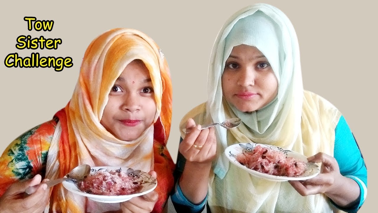 Tow Sister Grapefruit flour Challenge|Grapefruit Eating Competition ...