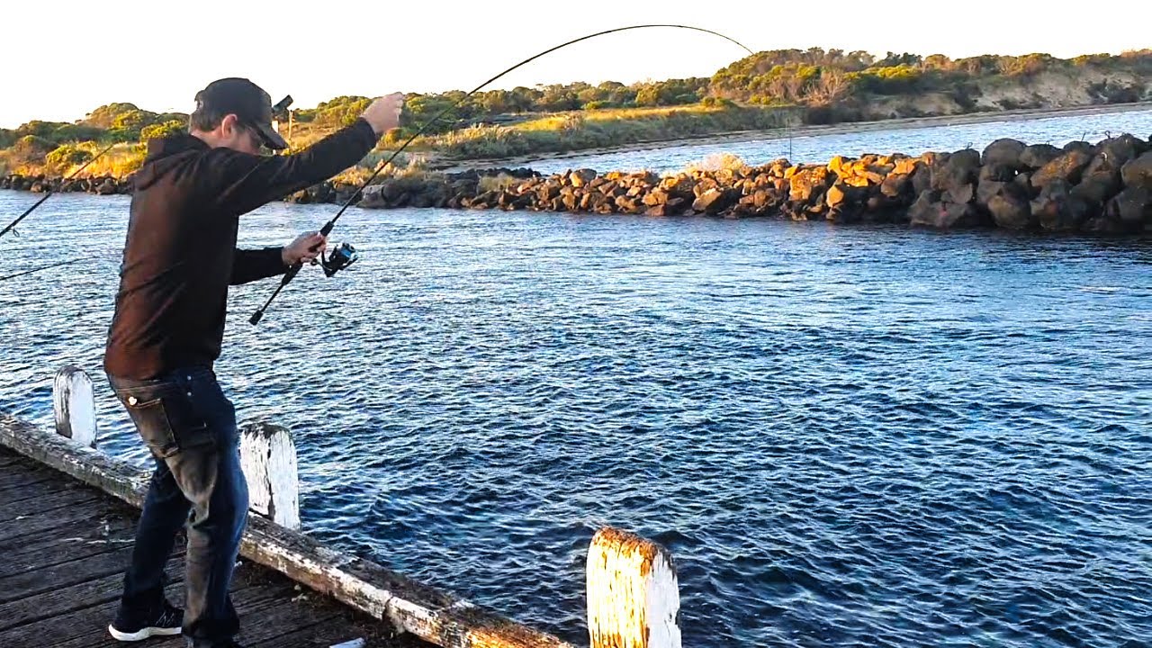 Awesome Land Based Fishing with Soft Plastics - YouTube