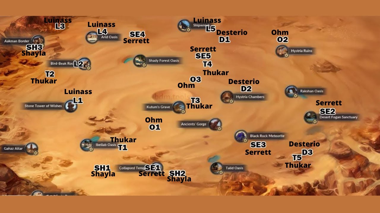 Map of All Desert Temple Locations and Hidden Quest in June 2022 ...