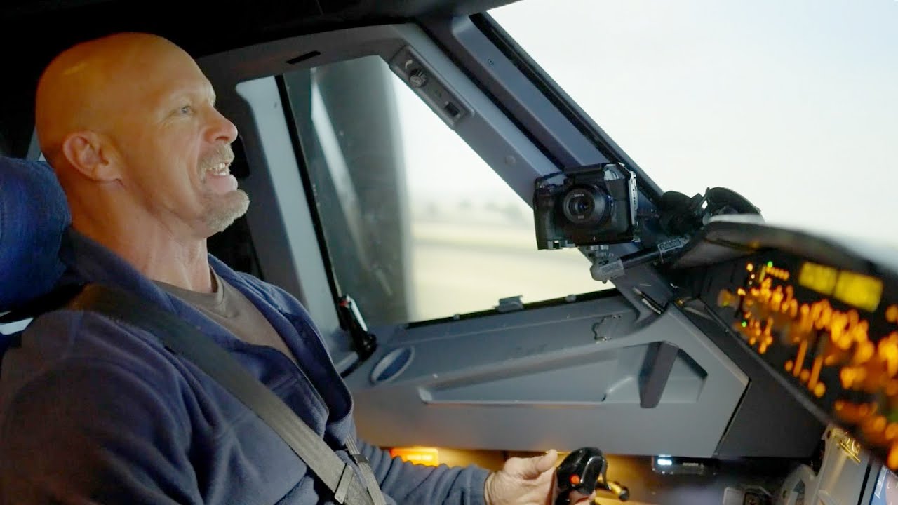 “Stone Cold” Steve Austin takes control of an airplane: A&E “Stone Cold ...