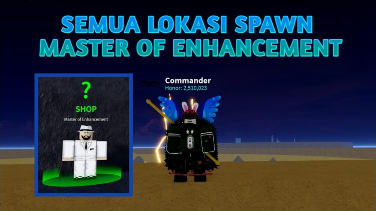 semua lokasi spawn Master of Enhancement (penjual color haki) | blox fruits - YouTube