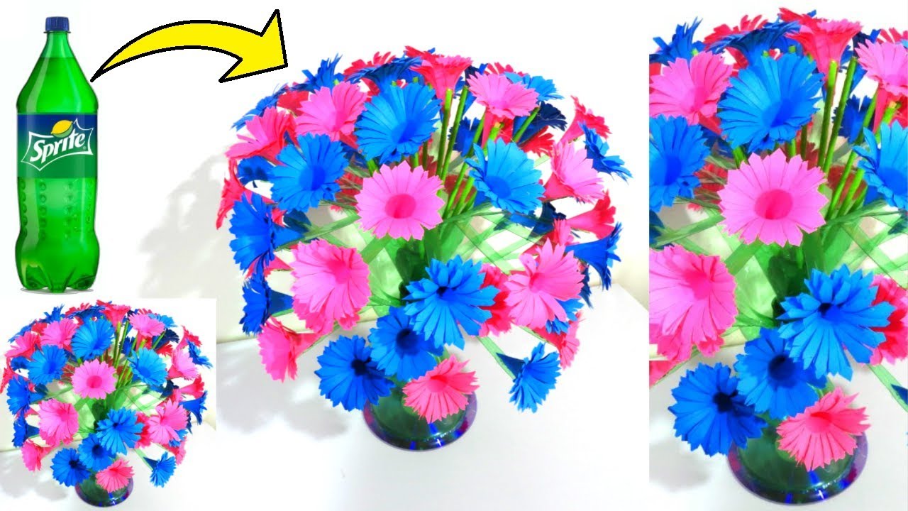 Flores De Botellas Recicladas Reciclaje Flores De Botellas Plásticas