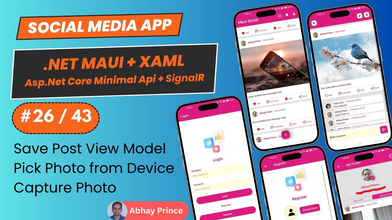 # 26 of 43 - Build Fullstack Social Media App .NET MAUI XAML + Asp.Net ...