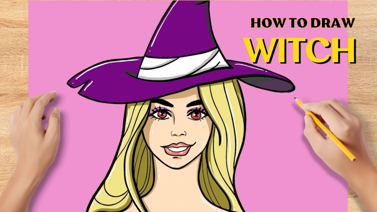 How to Draw Witch - YouTube