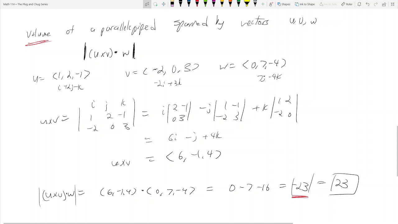 Math 114 - 12.4 - Cross Product - Triple Box Product - The Plug and ...