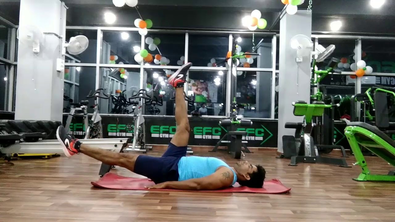 Lying Alternate Leg Raise - YouTube