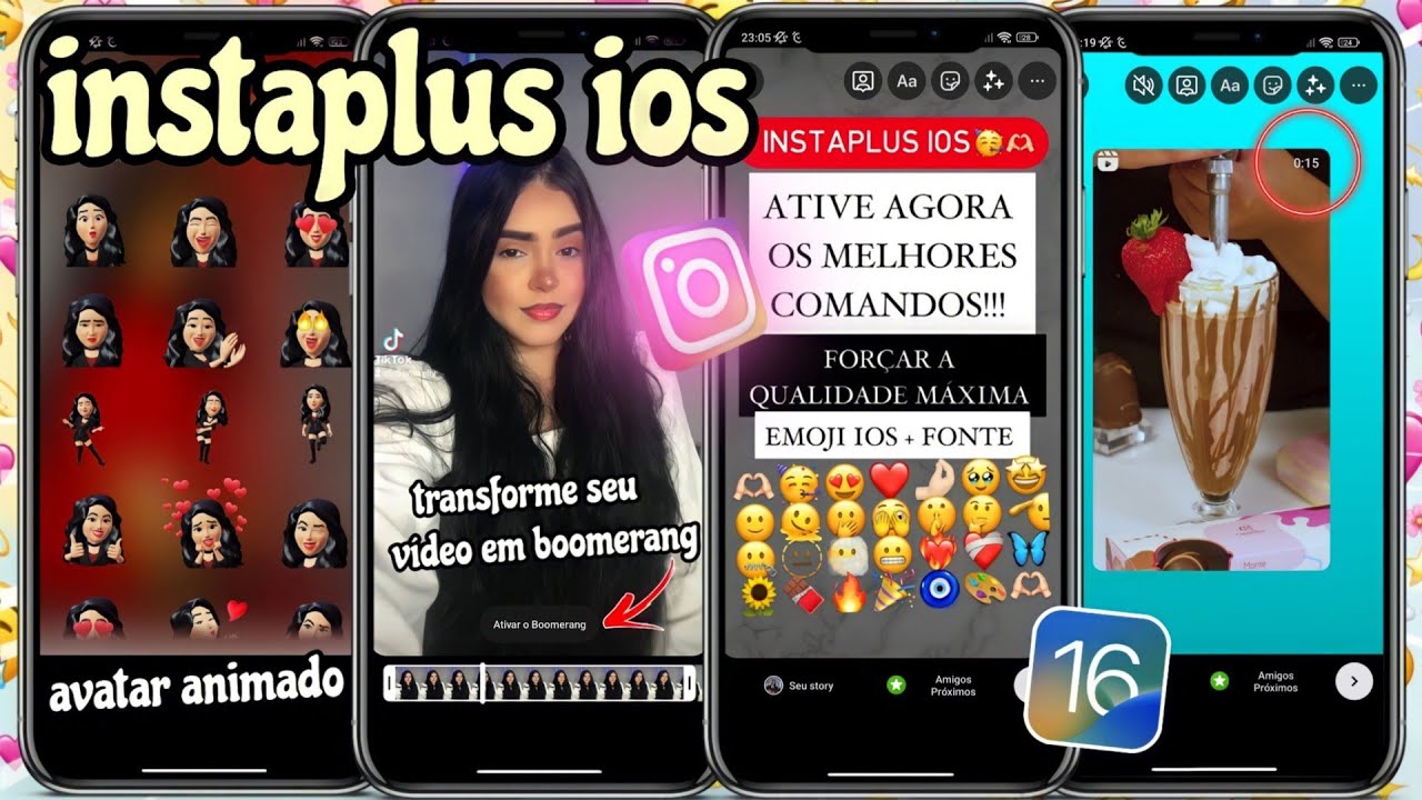 INSTAPLUS IOS 🔥EMOJIS E FONTE IOS + QUALIDADE MÁXIMA + MELHORES ...