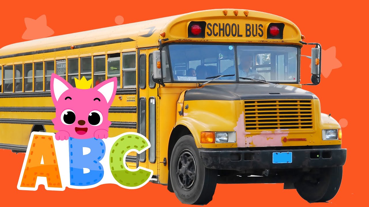 Learn ABCs with Pinkfong: School bus, Bulldozer, Crane | Vehicles Cars ...
