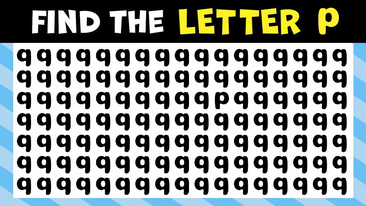 Odd One Out Challenge | Can you find the letter p? - YouTube