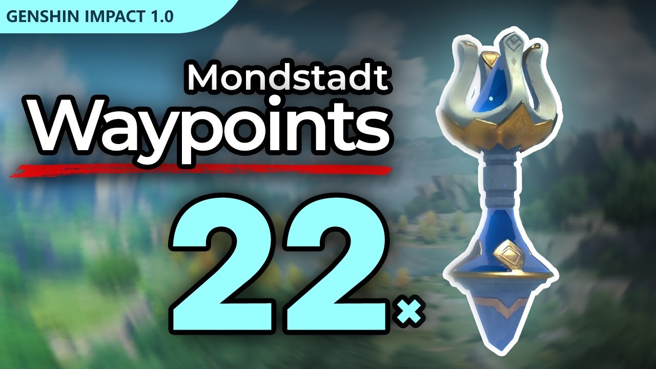 All 22 Waypoints in Mondstadt | Genshin Impact 1.0 - YouTube
