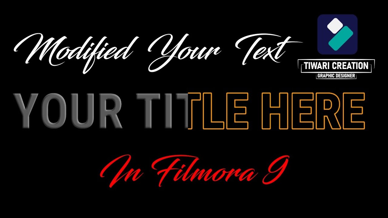 How to modified text in filmora 9 | editing tutorial | Tiwaricreation ...