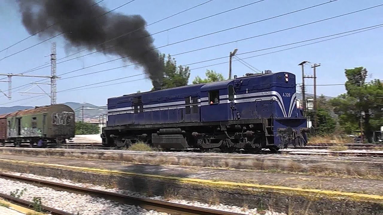ALco A326 smoke and horn show at Tithorea/Greece - YouTube