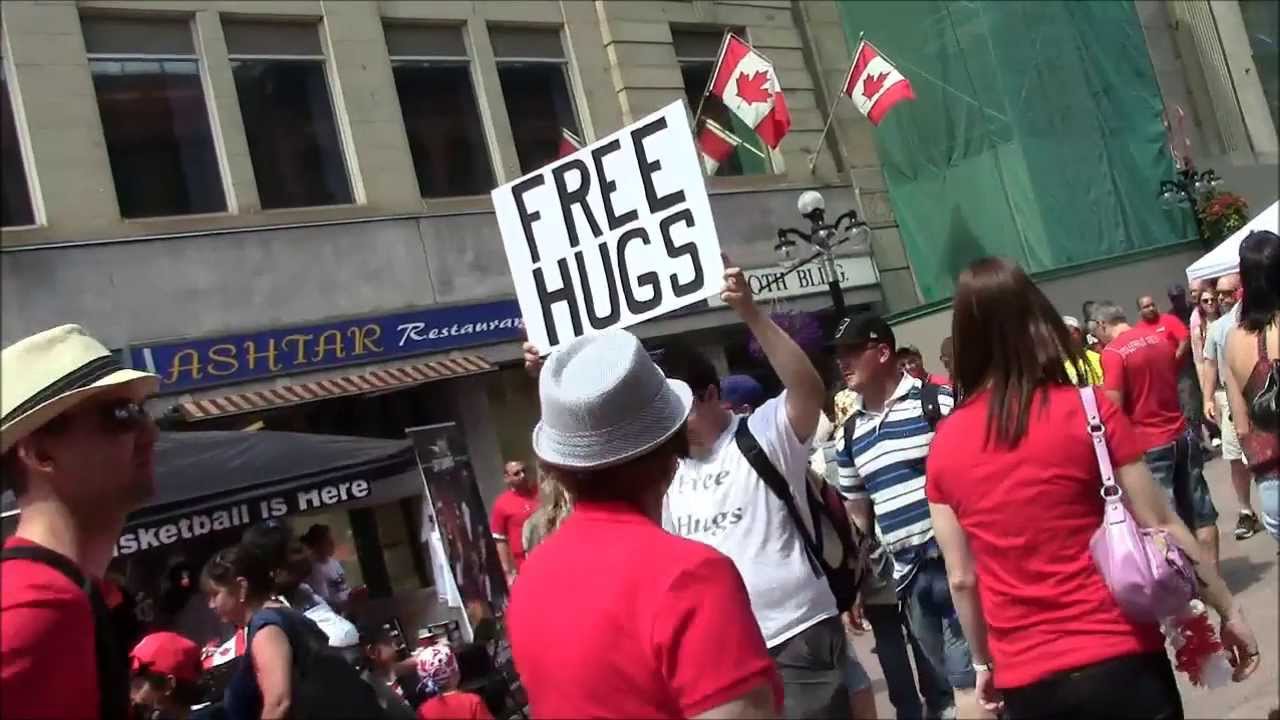 Free Hugs Campaign - Ottawa, Canada - YouTube