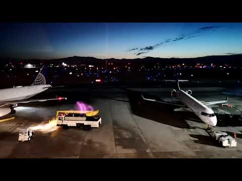 Burlington VT airport - winter sunrise Time lapse
