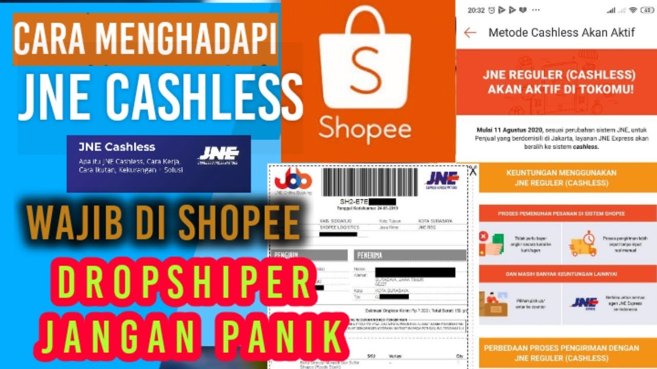 SHOPEE WAJIB JNE CASHLESS | INI SOLUSI UNTUK DROPSHIPER - YouTube